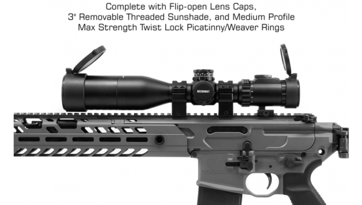 UTG OP3 3-12x44mm 30mm Compact Scope - 360 Arms