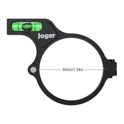 Jager 34mm Scope Bubble Level Black - 360 Arms